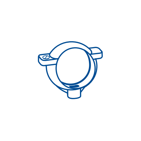 COLLIER DE FIXATION POUR TUBE PVC Ø100 - Ø 100 - WC