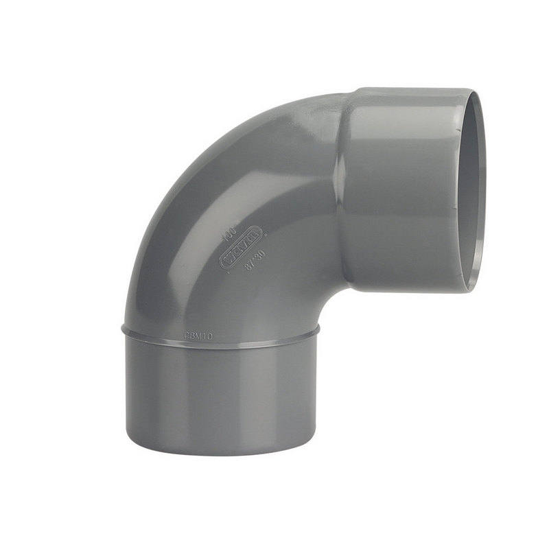 COUDE PVC MALE-FEMELLE 87°30 Ø100 - Ø 100 - WC