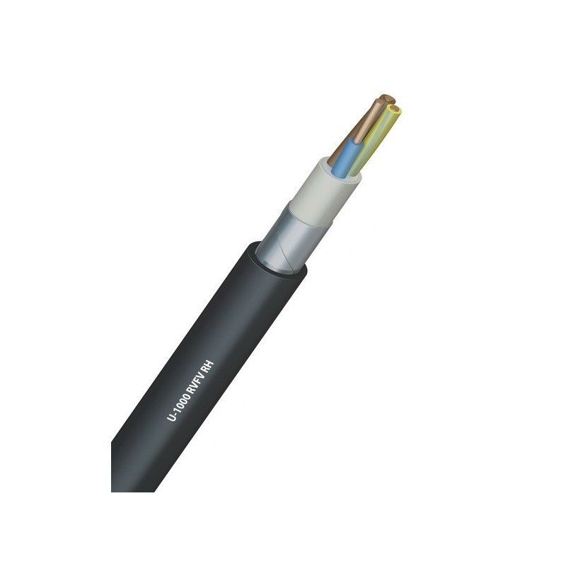 Cable electrique rigide armé, U1000 - RVFV, Vente de câbles électriques