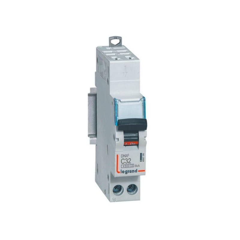 Disjoncteur modulaire DNX3 4500 – 1P+N 32A – 4,5kA
